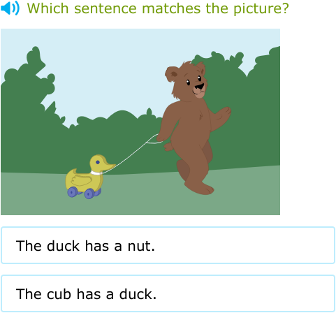 IXL - Choose the short u sentence that matches the picture (Class I ...