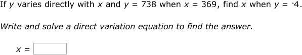 IXL - Write and solve direct variation equations (Class IX maths practice)