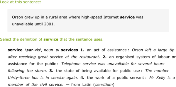 IXL - Use dictionary definitions (Class X English practice)