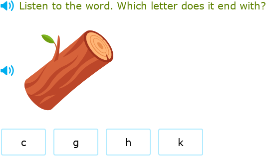 IXL - Which letter does the word end with? (Upper kindergarten English ...