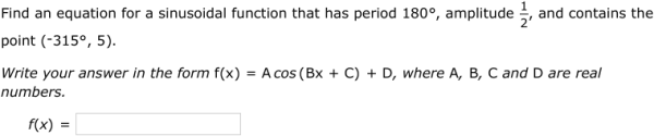 IXL - Write equations of cosine functions using properties (Class XI maths practice)