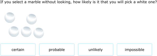 IXL - Certain, probable, unlikely and impossible (Class II maths practice)