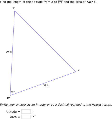 IXL - Area of a triangle: sine formula (Class XII maths practice)