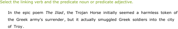 IXL - Identify linking verbs, predicate adjectives and predicate nouns ...