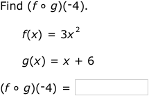 IXL - Composition of linear and quadratic functions: find a value (Class XI maths practice)
