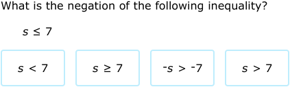 IXL - Negations (Class X maths practice)