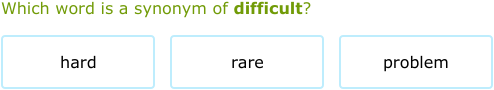 IXL - Choose the synonym (Class IV English practice)
