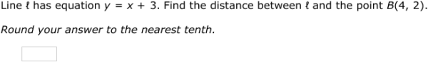 IXL - Find the distance between a point and a line (Class X maths practice)