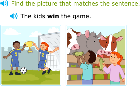 IXL - Find the picture that matches the action verb (Upper kindergarten ...
