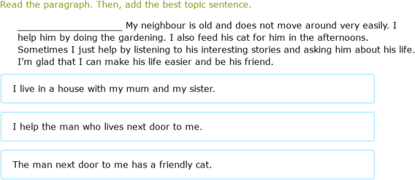 IXL - Choose topic sentences for narrative paragraphs (Class III ...