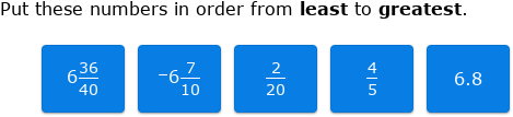 IXL - Put rational numbers in order (Class VIII maths practice)
