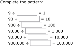 IXL - Division patterns over increasing place values (Class IV maths practice)