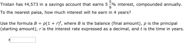 IXL - Compound interest (Class X maths practice)