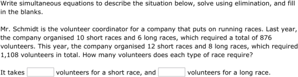 IXL - Solve a pair of equations using elimination: word problems (Class ...