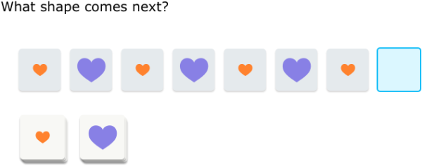 IXL - What comes next? (Lower kindergarten maths practice)