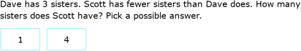 IXL - Comparison word problems (Class I maths practice)