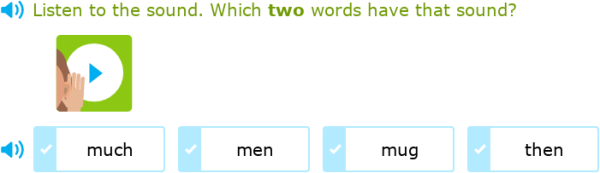 IXL - Which two words have the same ending? (Upper kindergarten English ...