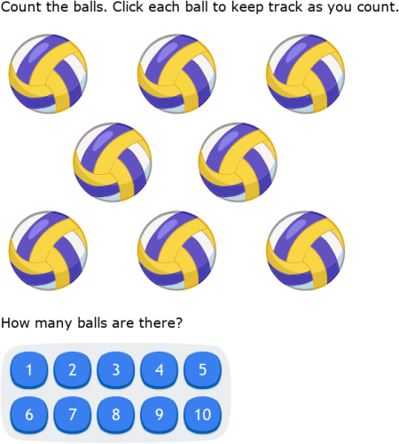 IXL - Learn to count - up to 10 (Lower kindergarten maths practice)