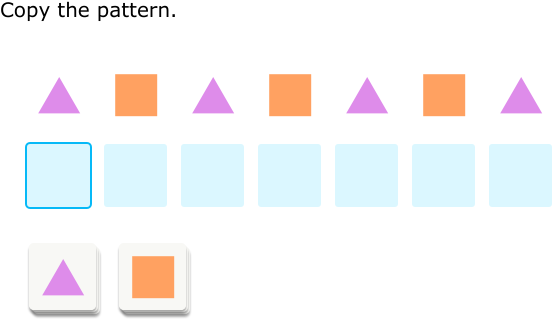 IXL - Shape patterns (Lower kindergarten maths practice)