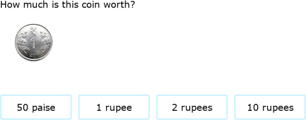 IXL - Coin values (Class I maths practice)
