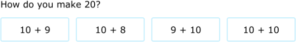 IXL - Make a number using addition - sums up to 20 (Class I maths practice)