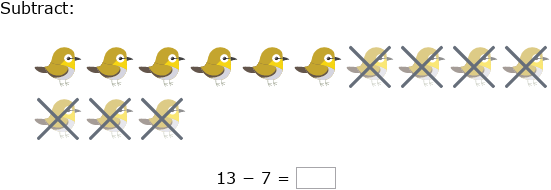 IXL - Subtraction with pictures (Class II maths practice)