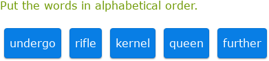 IXL - Order alphabetically based on the first letter (Class III English ...