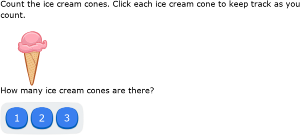 IXL - Learn to count - up to 3 (Lower kindergarten maths practice)