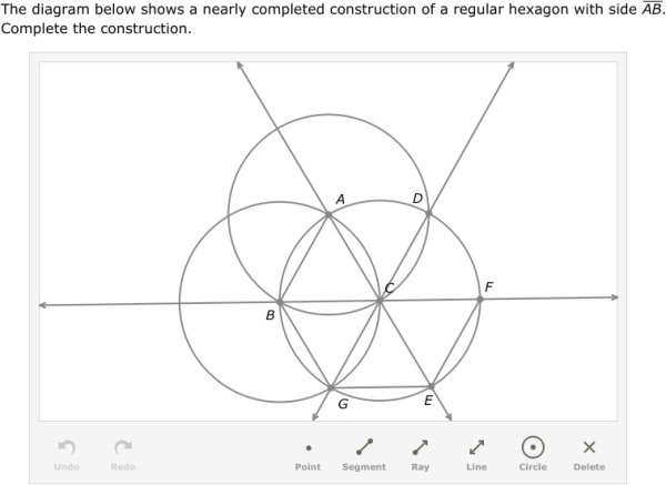 IXL - Construct an equilateral triangle or regular hexagon (Class IX maths practice)