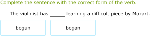 IXL - Choose between the past tense and past participle (Class V ...