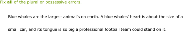 IXL - Identify and correct errors with plural and possessive nouns ...