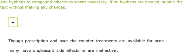 IXL - Use hyphens in compound adjectives (Class XII English practice)