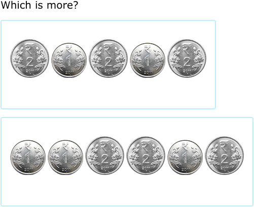 IXL - Compare two groups of coins (Upper kindergarten maths practice)