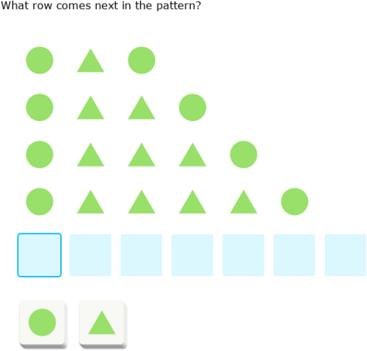 IXL - Find the next row in a growing pattern (Class II maths practice)