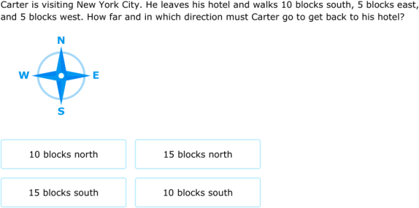 IXL - Distance/direction to starting point (Class VI maths practice)