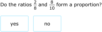 IXL - Do the ratios form a proportion? (Class VII maths practice)