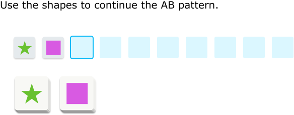IXL - Make a pattern (Class I maths practice)