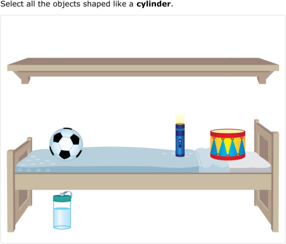 IXL - Shapes of everyday objects II (Upper kindergarten maths practice)