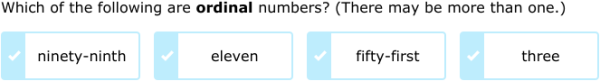 IXL - Ordinal numbers to 100th (Class IV maths practice)