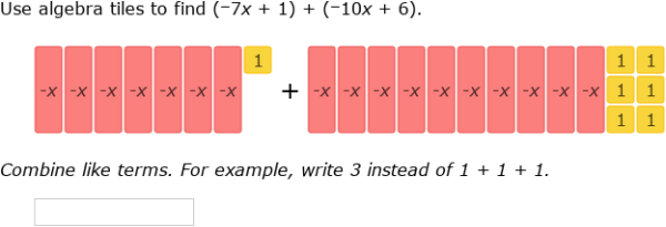 IXL - Add and subtract polynomials using algebra tiles (Class VIII ...