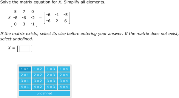 IXL - Solve matrix equations using inverses (Class XII maths practice)