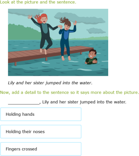 IXL - Add descriptive details to sentences (Class III English practice)
