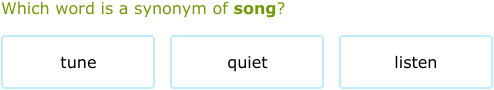 IXL - Choose the synonym (Class III English practice)
