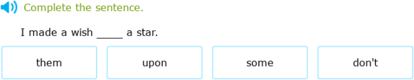 IXL - Complete the sentence with the correct sight word (Class II ...