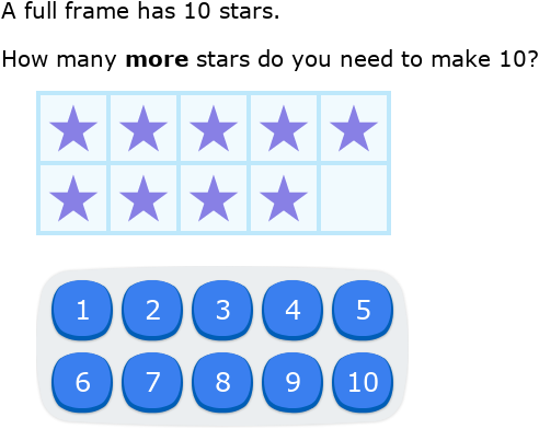 IXL - Count to fill a ten frame (Upper kindergarten maths practice)