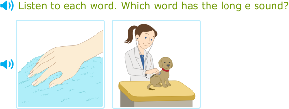 IXL - Find the long e word (Upper kindergarten English practice)