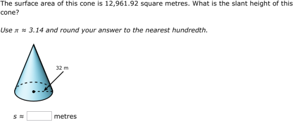 IXL - Surface area of cones (Class IX maths practice)