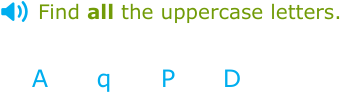 IXL - Find the uppercase letters (Upper kindergarten English practice)