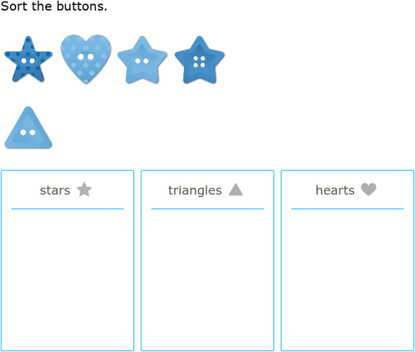 IXL - Classify and sort by shape (Lower kindergarten maths practice)