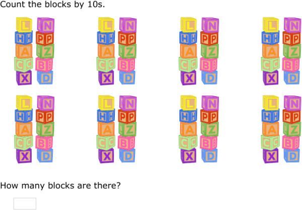 IXL - Counting by twos, fives and tens with pictures (Class I maths practice)